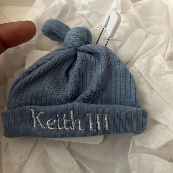 Personalized NICU Micro Preemie Knotted Hats: Preemie Bow | Angel Hat ...