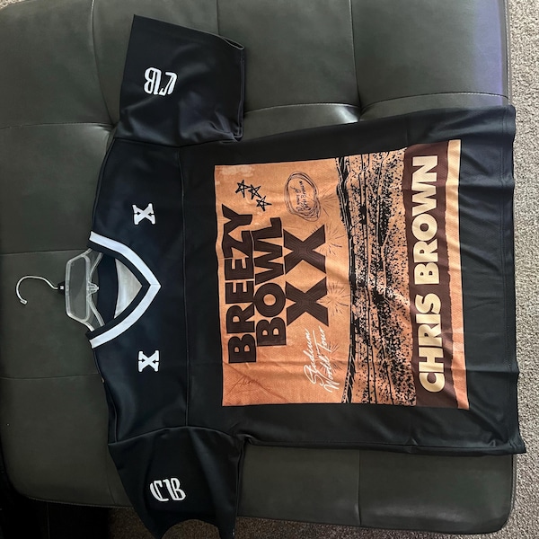 Chris Brown Breezy Bowl Tour Jersey - Unisex Football Jersey - Etsy