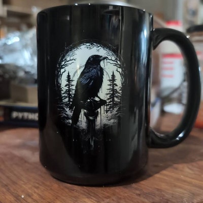 Gothic Raven Blanket Night's Sentinel, Velveteen Fuzzy Raven Blanket ...