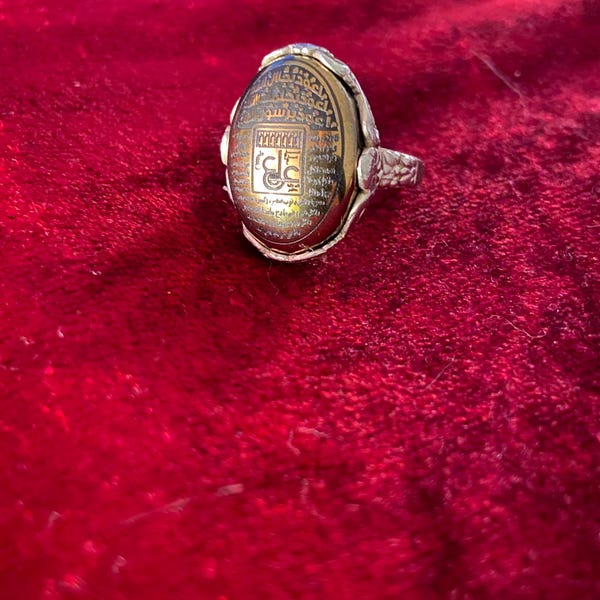 Genuine Yemeni Blue Aqeeq Aqiq Agate 925 Silver Protection Amulet Ring ...