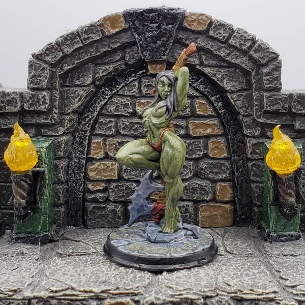 Orc Pinup Dnd Miniature | Tabletop RPG Dnd Mini | D&D Figurines for ...