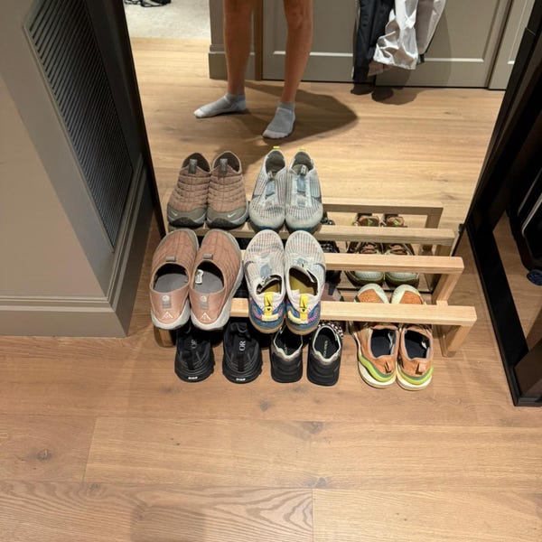 Solid Oak Shoe Rack, Handmade Oak Organizer for Entryway, Durable and ...