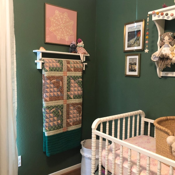 Quilt Rack - Wooden Quilt Rack - Quilt Rack Wall Mount - Quilt Rack ...