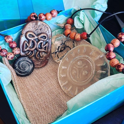 Taino Art Metallic Gold Guanin Amulet - Etsy