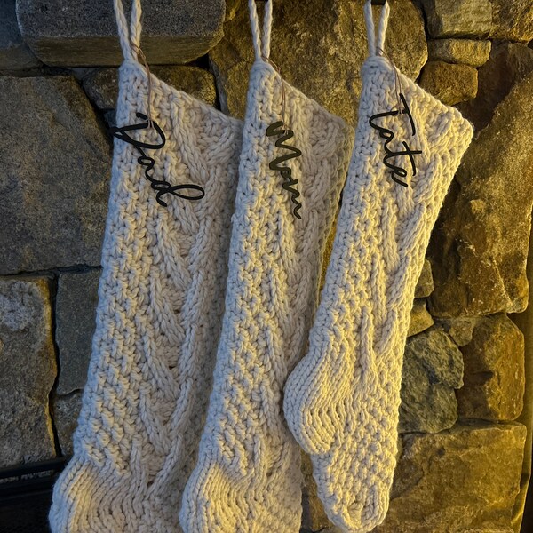 Stocking Name Stocking Names Metal Stocking Name Tag Christmas Decor ...