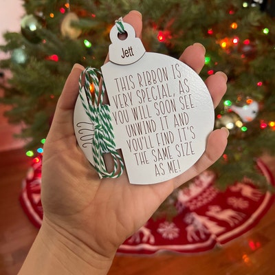 READY TO SHIP Height Ribbon Christmas Ornament Keepsake Height Ornament ...