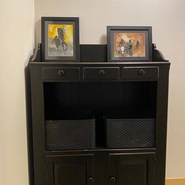 Raven Art 8x11 in Ink Painting on Canvas A4 21x30cm - Etsy