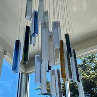 Sea Glass, Kitchen Décor. Blown Glass Pendant Lights for Kitchen Island ...