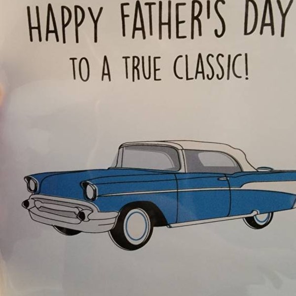 Classic Car Father's Day Card, Funny Father's Day Card, Unique Father's ...