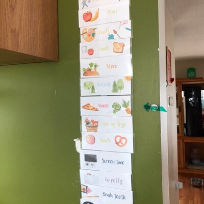 Visual Schedule Toddler Kids Daily Routine Chart Printable Homeschool ...