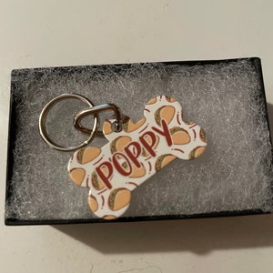 Taco Pet Tag Food Dog Tag Fiesta Dog Tag Custom Taco Cat | Etsy
