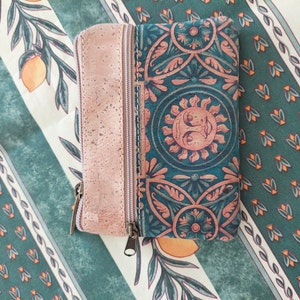 Small Cork Wallet RFID Vegan Wallet Woman Bees and Flowers Vegan Gift ...