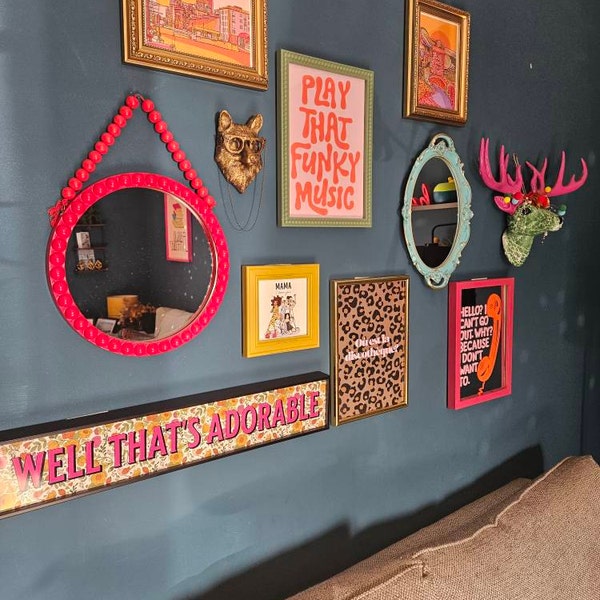 Riff Raff Only Framed Neon Style Font Print Metal Print Retro Gallery ...