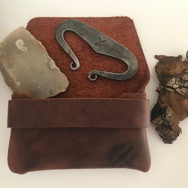 Flint and Steel in Leather Pouch. - Etsy