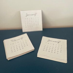 Mini Calendar 2024, 3x2 Inches, Printable Desk Calendar, Monday Start ...