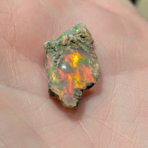 15.30 CT Black Ethiopian Opal Oval Shape Loose Opal Stone 18x15x11 MM ...