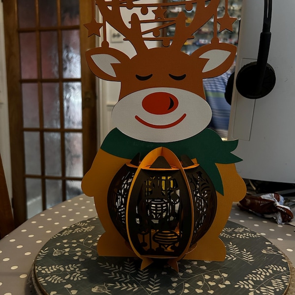 Pack 3 Christmas Lantern PDF, SVG, Studio Templates for You DIY Snowman ...
