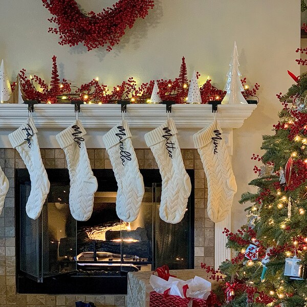 Stocking Name Stocking Names Metal Stocking Name Tag Christmas Decor ...