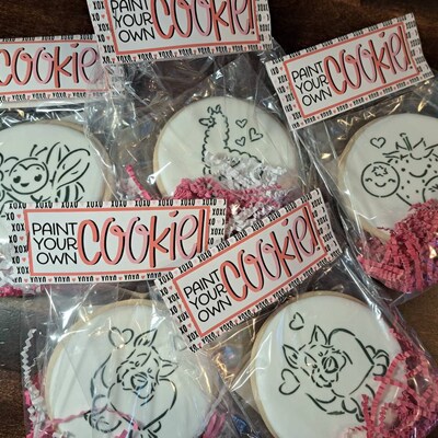 Printable DIY Cookie Kit Instruction Card 3.5 X 5 Printable Cookie Tag ...