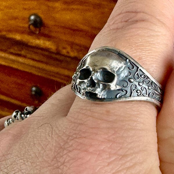 Viking Silver Ring, Brutalist Men Ring, Sterling Silver Band - Etsy UK