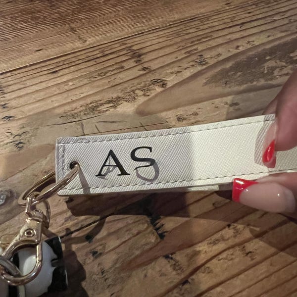 PERSONALISED KEYRING, Monogrammed Key Ring, Initials, Personalised Gift ...