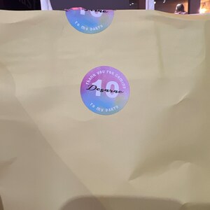 Personalised Birthday Label Cake Stickers Kids Name Party Gift - Etsy