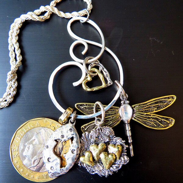 Bronze Five Loop Charm Holder - Holds Multiple Charms - Mothers ...