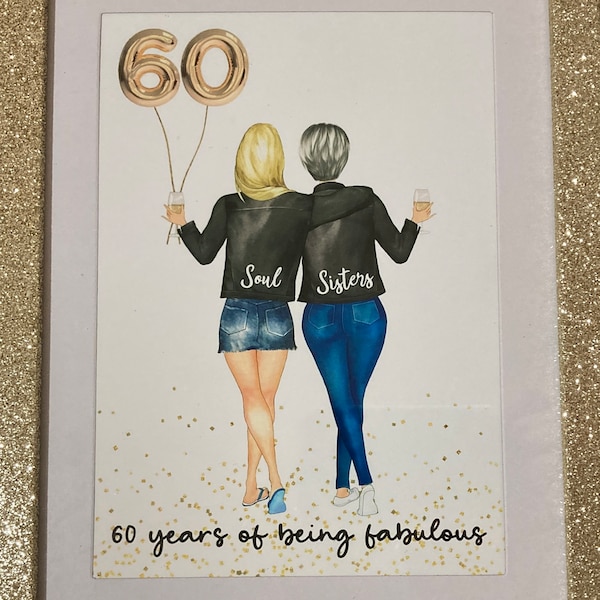 60th Birthday Best Friend, 60 Years of Being Fabulous, 60 Birthday Gift ...