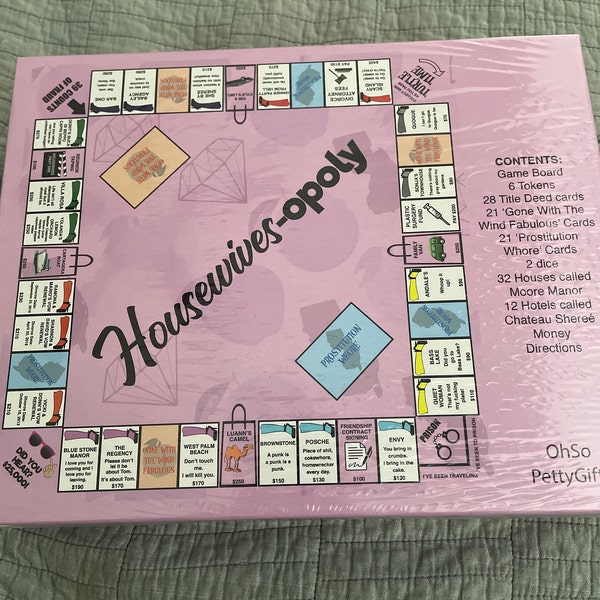 Housewives-opoly Game Real Housewives Board Game Rhoa Rhobh Rhoc Rhony ...