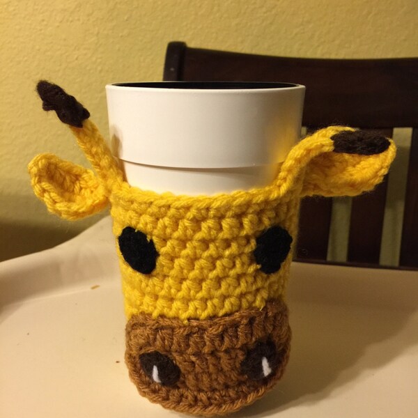 Giraffe Coffee Cozy - Giraffe Animal Coffee Cup Warmer - Choose Your ...