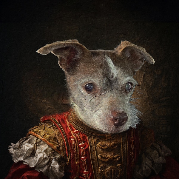 2 Pet Portraits Royal,custom Family Pet Portrait Regal,custom Dog &CAT ...