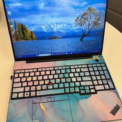 Lenovo Yoga 9I Skin Keyboard Personalized Customizable Abstract Mable ...