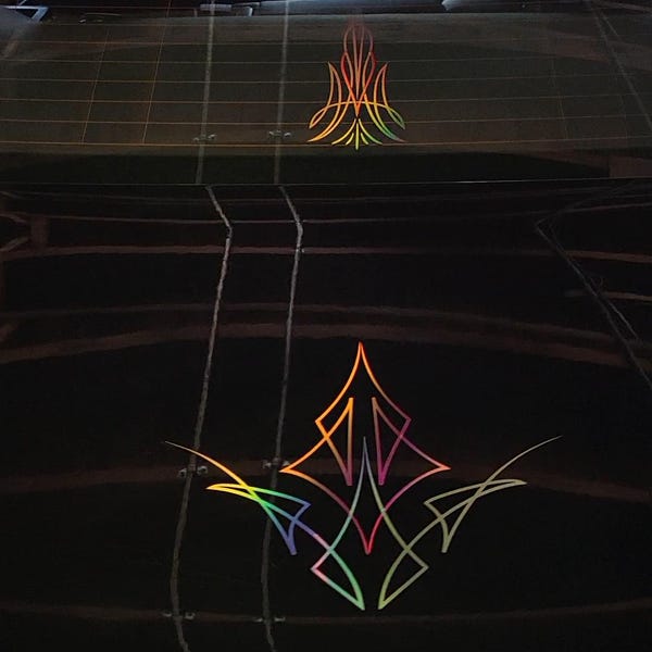 Classic Hot Rod Pinstripe Vinyl Decal - Authentic Look for Your Ride ...