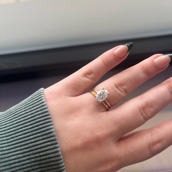 Sprinkle Diamond Ring by Caitlyn Minimalist • Space Diamond Eternity ...