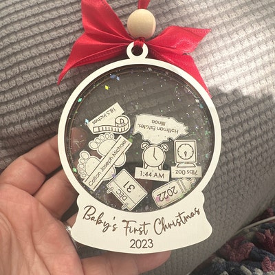 Babys First Christmas Ornament 2023, Personalized Baby Ornaments ...