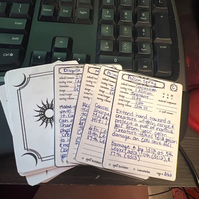 Spellbook Pages Printable Dungeons and Dragons, Pathfinder, Compatible ...