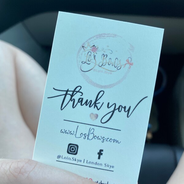 ADD YOUR LOGO - Printable Small Business Insert Card / Simple Shop ...