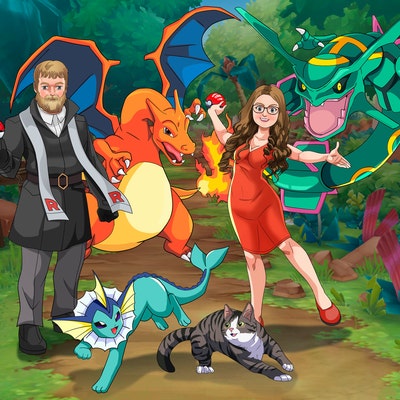 Custom POKEMON Character Portrait From Photo ,pokemon Portrait, Pokemon ...