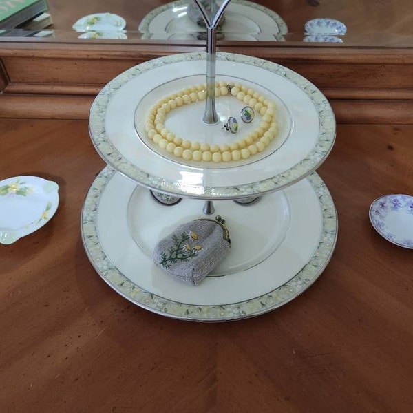 3 Tier Cake Stand English Bone China Tiered Plates, Wedding High Tea ...