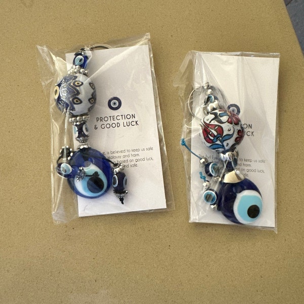 Evil Eye Keychain, Lucky Evil Eye Keychain, Evil Eye Key Ring - Bag ...