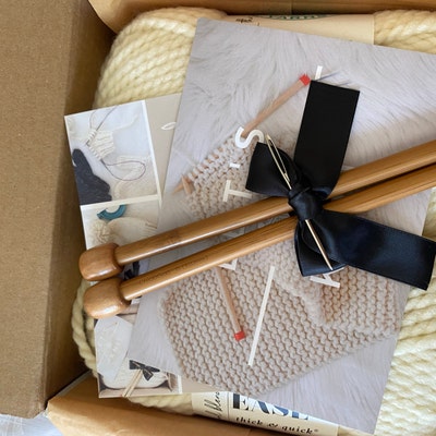 Beginner Knitting Kit // Knitting Kit // Scarf Knitting Kit // DIY ...