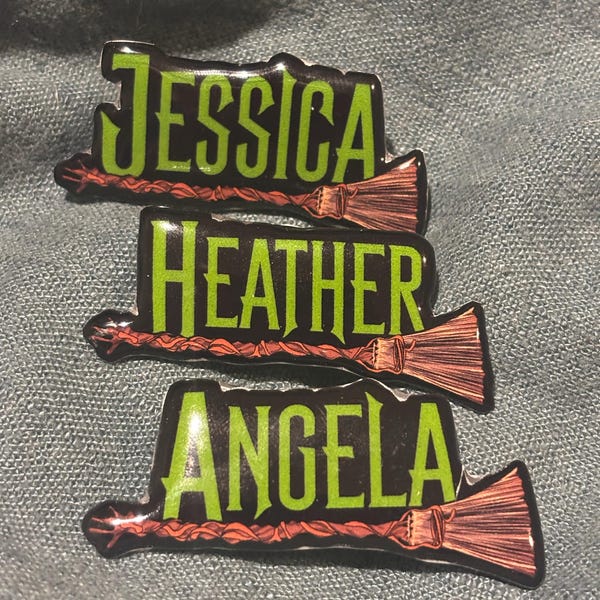 Personalized Wicked Name Pin Badges / Fridge Magnets / Name Tag - Etsy
