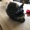 The Black Demon Skull Motorcycle Helmet Custom DOT and ECE Approved - Etsy