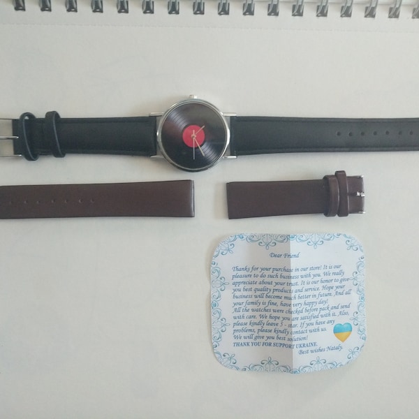 Wrist Watch Vinyl Record, Phonograph Record Watch, Retro Vinyl Record ...