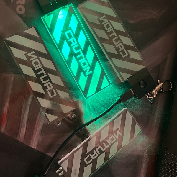 Futuristic Cyberpunk Keychain - Color Changing - Futuristic LED ...