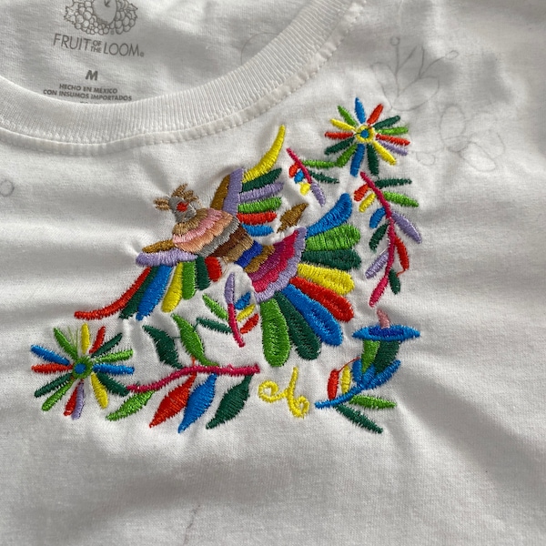 Machine Embroidery Design - Otomi Bird Corner Digitized PES Instant ...