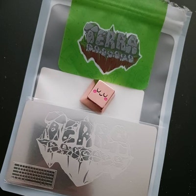 Cute Uwu Rose Gold Metal Artisan Keycap Custom Mechanical Keyboard Cute ...