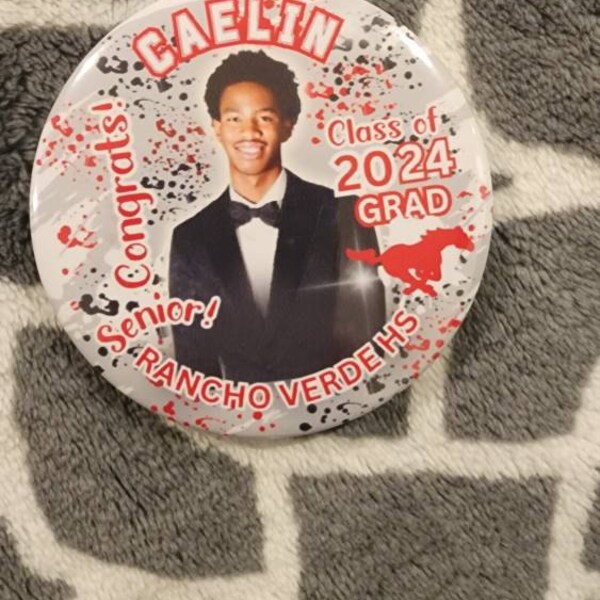 Custom Grad Buttons 2024 Graduation Class of 2024 Congratulation Family ...