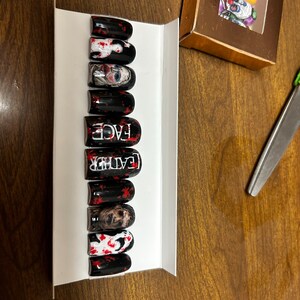 Terrifier Art the Clown Press on Nails (hand Painted and Reusable) - Etsy