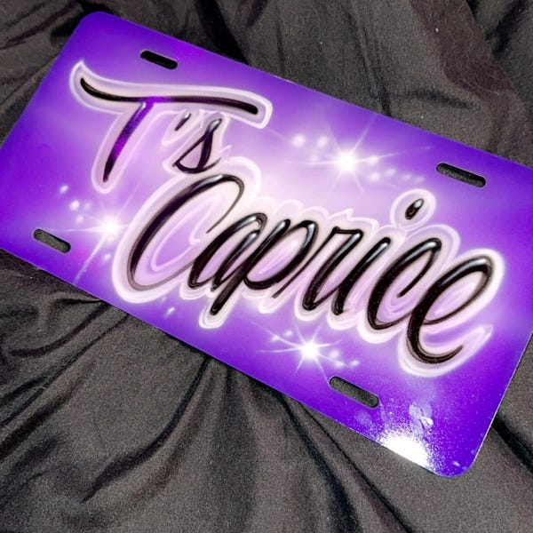 Custom Airbrush License Plate: Personalized Car Tag - Etsy